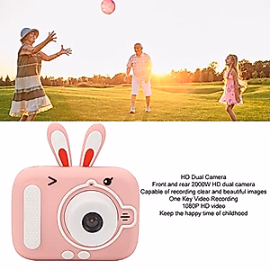 Pomya Kids Digital Camera, Toddler Girls Toy Camera, Children Selfie Camera 2.0 Inch IPS Screen, Mini Kids Camcorder Video Recorder with 1080P Video, for Birthday Gifts (Pink)