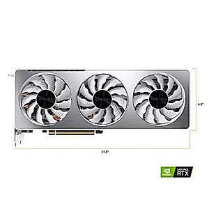 GIGABYTE GeForce RTX 3070 Vision OC 8G Graphics Card, 3X WINDFORCE Fans, 8GB 256-Bit GDDR6, GV-N3070VISION OC-8GD Video Card