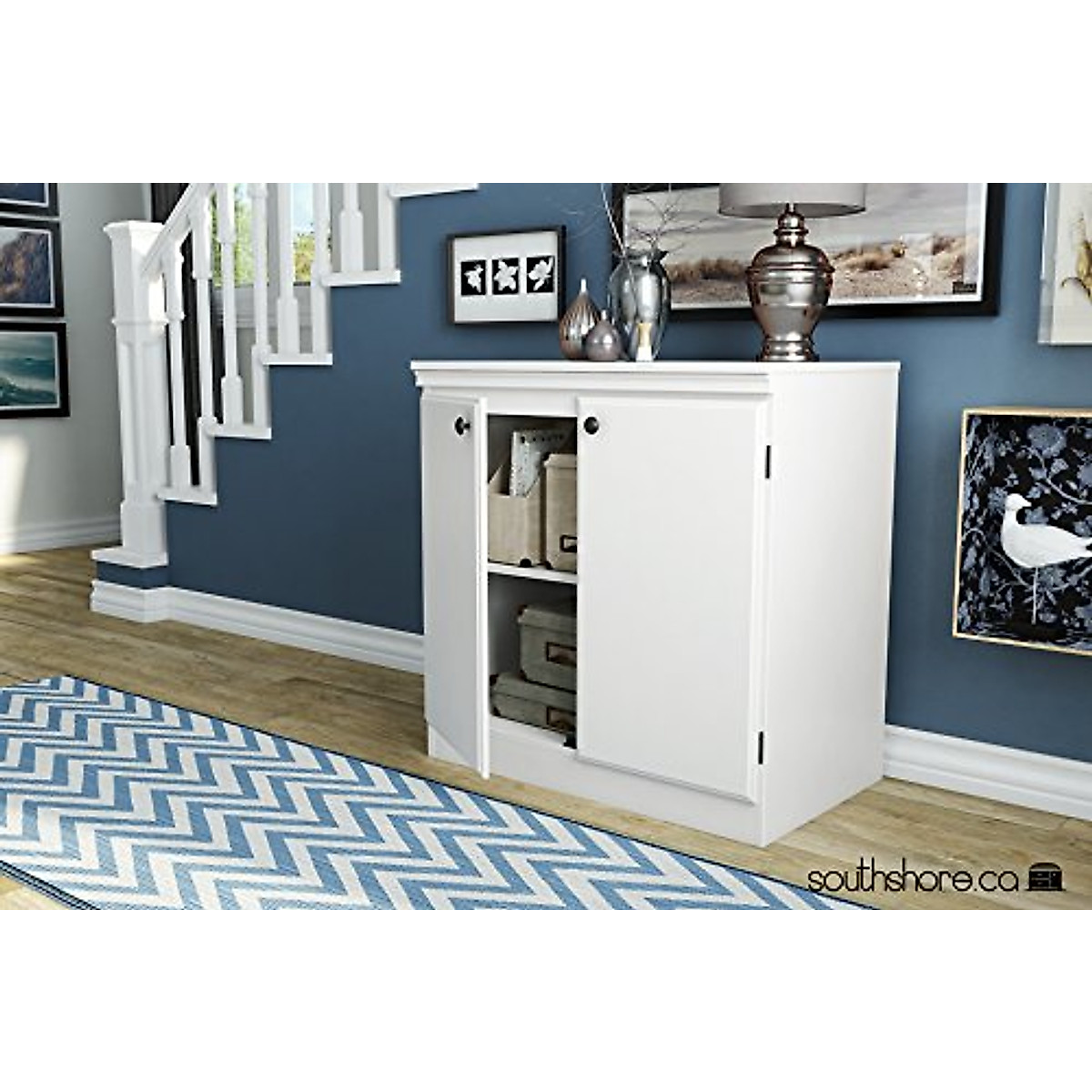 South Shore Morgan 2-Door Storage Cabinet, Pure White