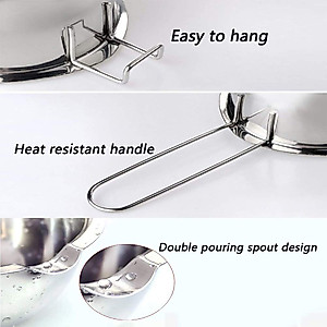 Double Boiler-Chocolate Melting Pot with Mixing Spoon, Used to Melt Chocolate, Butter, Candy, Soap, Candle (18/8 Steel, 600 ML)