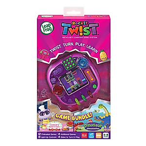 LeapFrog Rockit Twist Handheld Learning Game System, Green and 2-Game Pack: Cookie's Sweet Treats and Dinosaur Discoveries