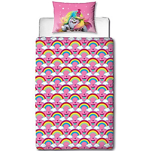 Trolls Dreams UK Single/US Twin Duvet Cover and Pillowcase Set