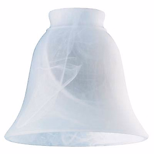 Dysmio Lighting Replacement Alabaster Shade - Height: 4.75-inch, 5-3/8 inches Diameter, Milky Scavo Glass Bell Shade - Standard 2-1/4-inch Fitter
