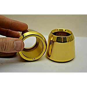 Pair of Solid Brass 1 1/2" Church Candle Followers