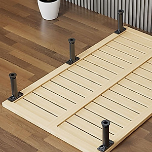 Luxshiny 2pcs Bed Support Frame Bed Support Legs Bed Frame Support Legs Wooden Bed Frame Bed Feet Bed Center Support Leg Bed Legs Bed Center Frame Feet Risers Sofa Replace