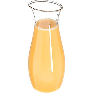 Carlisle FoodService Products 7090207 Cascata Carafe Juice Jar Beverage Decanter Only, Plastic, 1 L, Clear