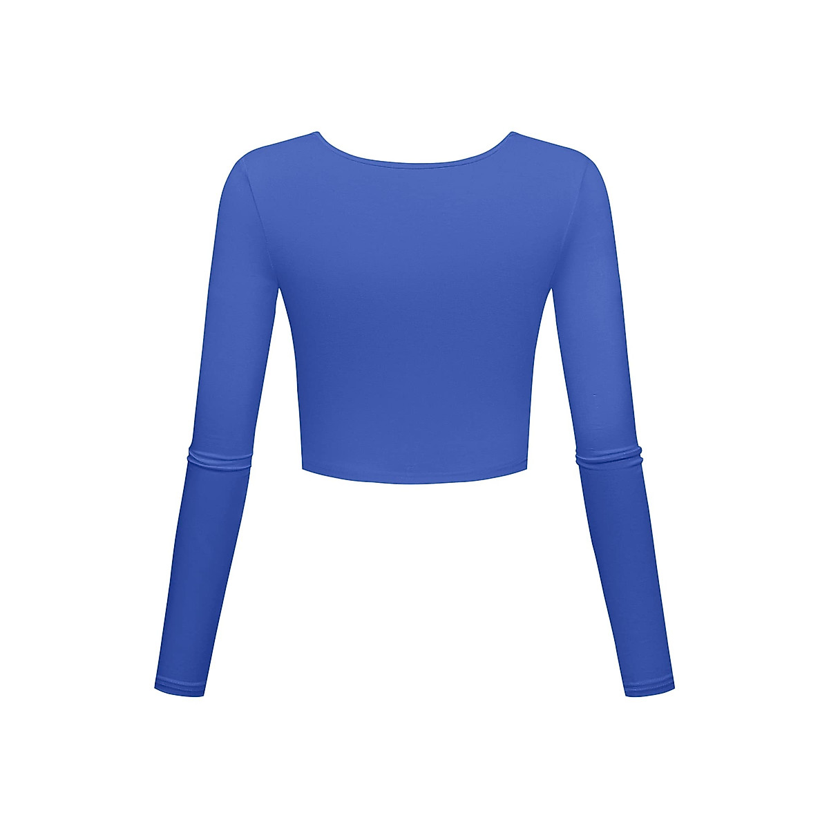 Kindcall Lightweight Yoga Crop Tops Slim Fit Long Sleeve Workout Shirts for Women (2-Royal Blue, X-Small)