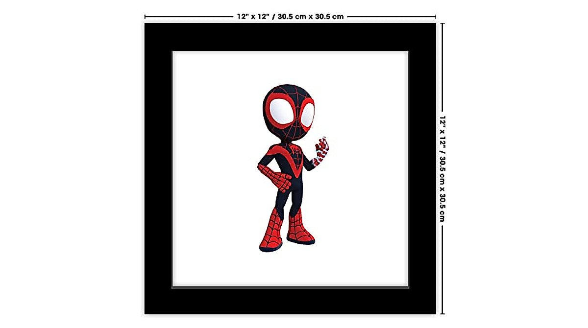 Miles Morales Marvel Wall Art - Modern 12'' x 12'' Frame