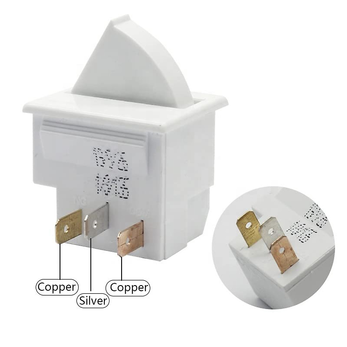 Refrigerator Interior Light Door Push-Button Switch Replacement (HC-050K.4, Push-Button Switch)
