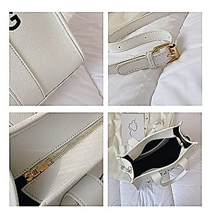 The Tote Bag for Women Handbag Tote Purse with Zipper Pu Leather Tote Bag for Travel Work Large Capacity Leather Tote Bag (Purple)