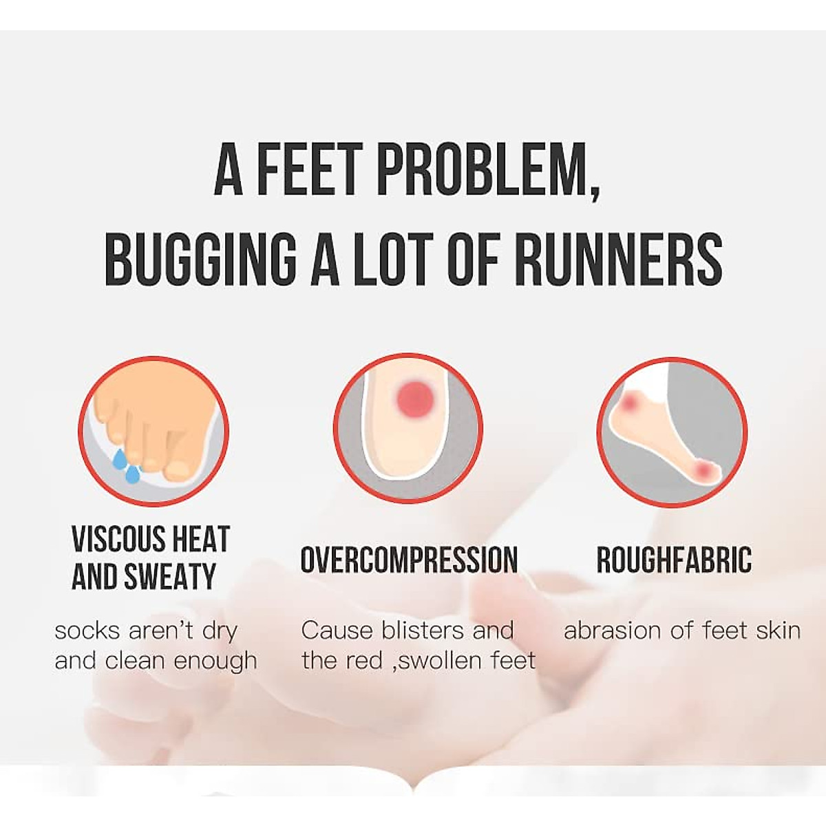 aomagic Toe Socks No Show Women Men Liner Socks Invisible Non-Slip Low Cut Finger Socks Soft Breathable, White/Black/Grey Medium - 3 Pairs