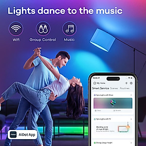 Linkind Matter Smart Light Bulb, Smart Bulbs Work with Apple Home/Siri/Alexa/Google Home/SmartThings, LED RGBTW Color Changing Bulbs Music Sync, Smart Home, A19 E26 60W 800LM, 2.4Ghz WiFi Only, 4 Pack
