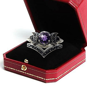 MEKOUIYE Vintage Rings for Womens Mens,925 Sterling Silver Bohemian Promise Wedding Knuckle Rings Jewelry Valentine's Day Gifts