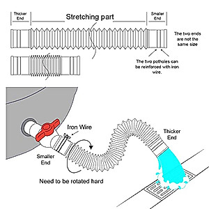 Inflatable Bathtub for adults, 65"×34"×28" Foldable Portable Bathtub, Blow UP Bath Tub with Backrest for Home Spa or Ice Bath(Gray White) (With Pump)