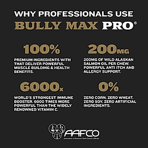 Bully Max 2X Calorie Dry Dog Food PRO Series | High Calorie High Protein Dog and Puppy Food | Healthy Weight Gain and Muscle Mass for All Breeds | 600 Calories per Cup | Slow-Cooked | 16 Lbs. Bag