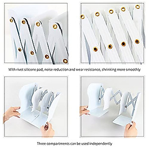 SZYAWsd File Sorters Telescopic Book Stand Retractable Bookends Metal Book Ends Decorative Binder Holder Organizer Adjustable