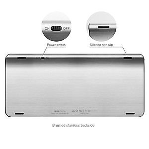 Arteck 2.4G Wireless Keyboard and Mouse Combo Ultra Compact Slim Stainless Full Size Keyboard and Ergonomic Mouse for Computer/Desktop/PC/Laptop and Windows 10/8/7 Build in Rechargeable Battery