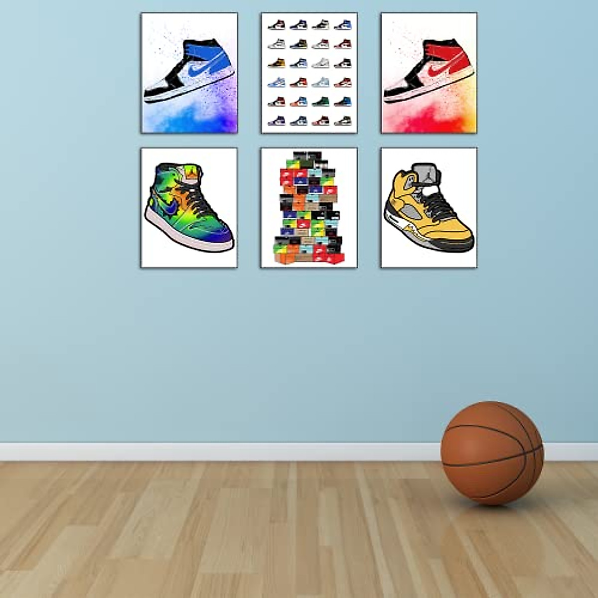 Sneaker Poster Stacked Shoebox Collection Hypebeast Sneaker Poster Set of 6 Unframed (8''x10'') Hypebeast Room Decor Sneakerhead Posters for Guys Bedroom Sneaker Wall Art Gift for Boys Sneaker Print