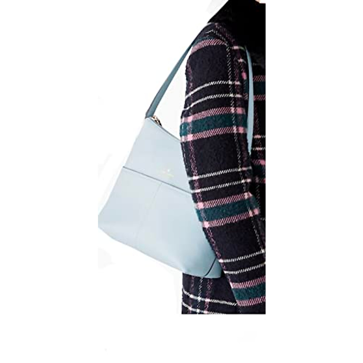 Kate Spade Bailey Textured Leather Shoulder Bag Purse Handbag (Frosty sky)