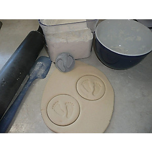 YNG BABY FEET DESIGN IMPRESSION SHOWER GENDER REVEAL COOKIE STAMP EMBOSSER BAKING TOOL 3D PRINTED MADE IN USA PR4013 Gray