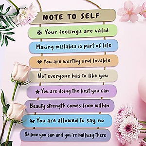 Positive Affirmations Wall Decor,Therapy Office Wall Decor for Women,Inspirational Wall Art Quotes Gifts Mental Health Awareness for Bedroom Living Room Classroom Counseling