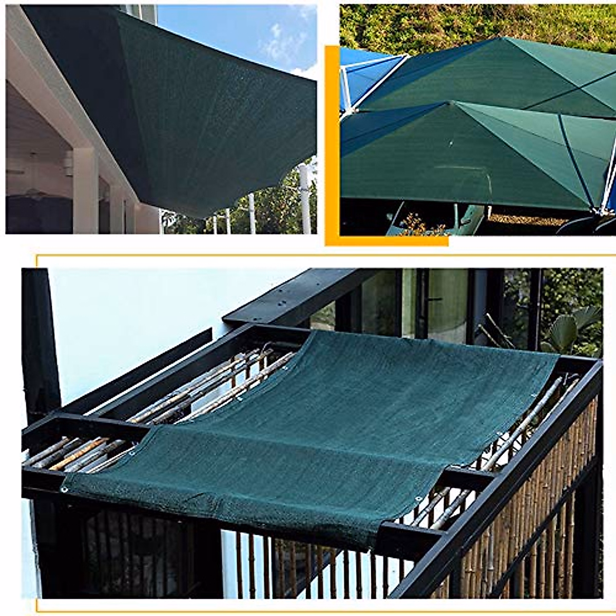 LKLXJ Roof Sunshade Fabric Rectangle Dark Green，75% Shade Protection， Shade Cloth Garden Canopy ， Patio Insulation Net，Heavy Duty Full Size for Animal Houses and Courtyard Privacy Fences