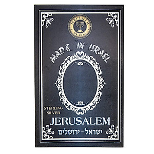 Silver 925 Pendant of Priestly Breastplate 12 Tribes of Israel Hoshen Charm Necklace with Rainbow Zircons Judaica Jerusalem Gift