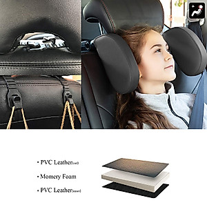 Car Headrest Pillow,Adjustable Road Pal Car Headrest,Sleep Travel Car Headrest,Car Seat Headrest Neck Rest Cushion for Adults