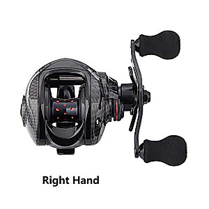 FISHDROPS Baitcaster Reels, 9+1BB, CNC Aluminum Spool, Magnetic Brake System Bait Caster Reel High Speed Gear Ratio 7.0:1 Ultra Smooth Low Profile Baitcasting Fishing Reel