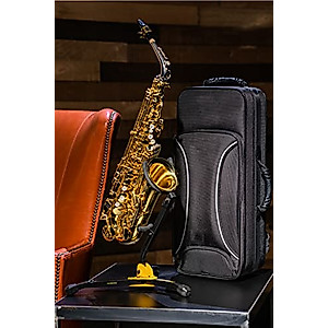 Hercules Stands DS630BB Alto/Tenor Saxophone Stand with Auto Grip, Black
