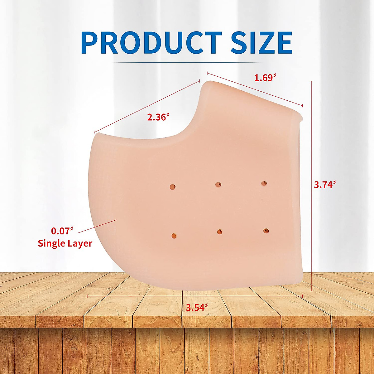 Zinyakon Gel Heel Cups Cushion for Heel Pain, 3 Pairs of Heel Protector Pads for Men and Women, Plantar Fasciitis Inserts Absorb Shock and Moisturizing for Cracked Heel