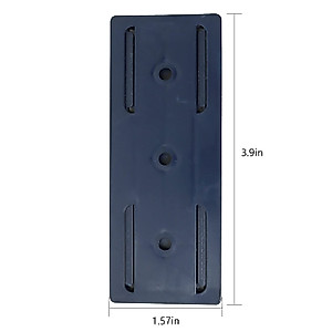 Power Strip Holder FMHXG 3PCS Blue Self Adhesive Power Strip Mounts, WiFi Router Surge Protector Mount Fixator, Wall Mount Punch Free Cable Management System