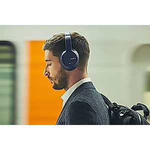 Sony Noise Cancelling Headphones WHCH700N: Wireless Bluetooth Over The Ear Headset with Mic for Phone-Call and Alexa Voice Control -Blue.(Renewed)