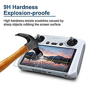 Skyreat 2-Pack Screen Protector for DJI Smart Controller/RC Pro,9H Hardness Anti-Scratch Tempered Glass for DJI Mavic 3 Cine/Mavic 2 Smart Controller (Antil-Scratch Film)