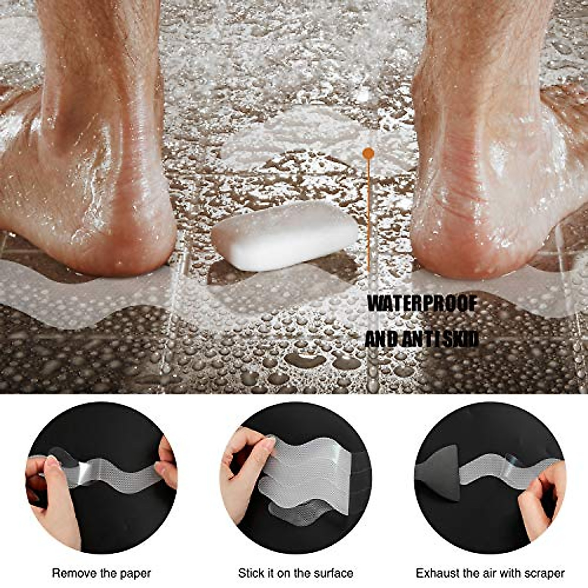 Secopad 24 Anti Slip Shower & Bathtub Safety Strips