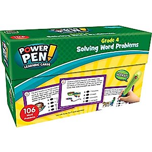 Teacher Created Resources Power Pen Learning Cards: Solving Word Problems Grade 4 (6999)