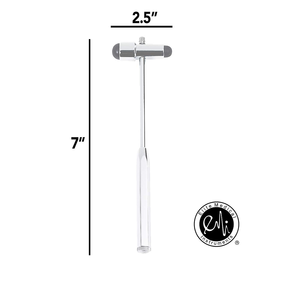 EMI Buck Neurogical Reflex Testing Hammer with Needle and Brush (Black)