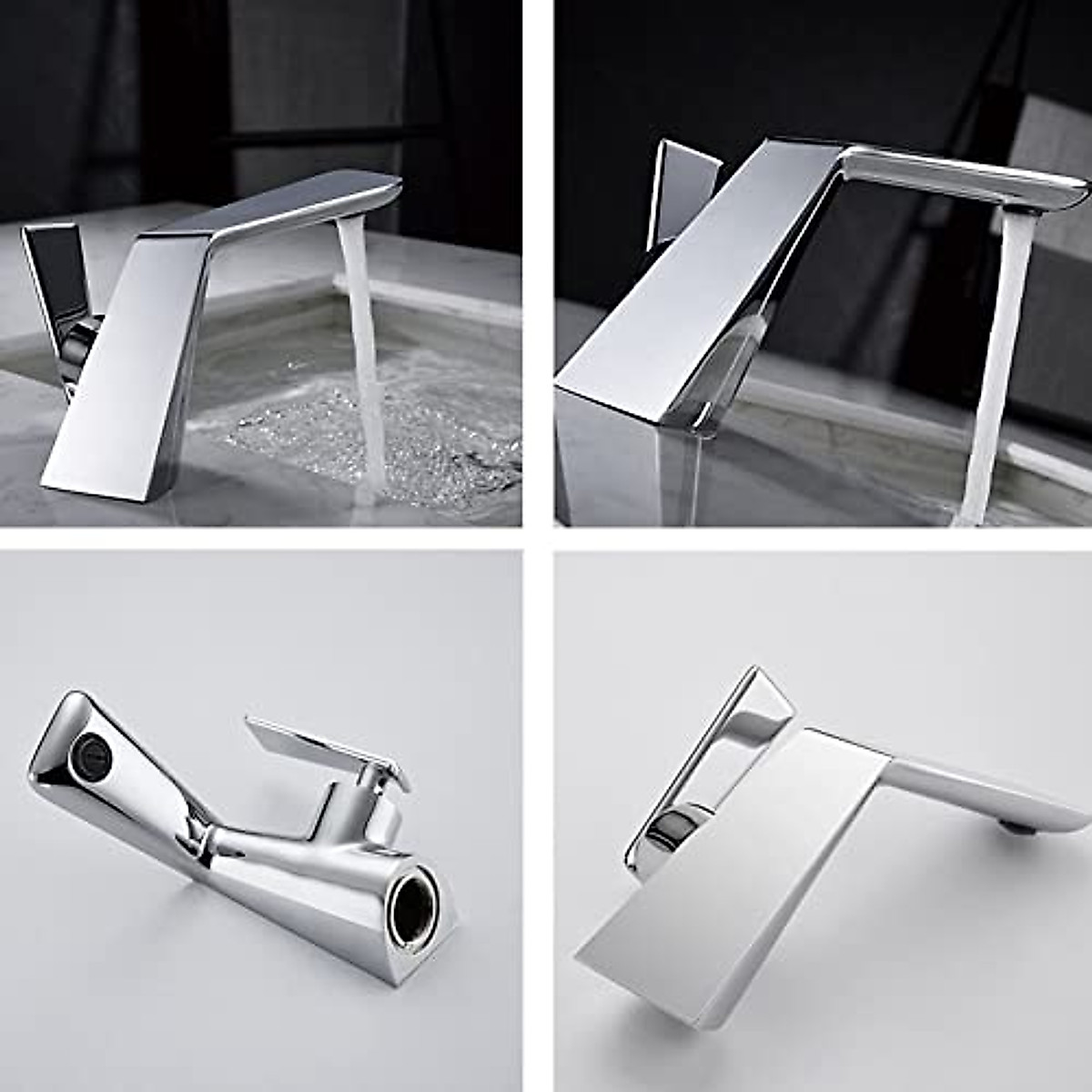 ItoNc Kitchen Sink Mixer Taps Bathroom Faucets Sink Tap, Brass Basin Water Faucet, Vanity Faucet Cold and Hot Water Tap, Bath Faucet Mixer with Hose Compatible with Balcony Laundry,Kitchen faucets