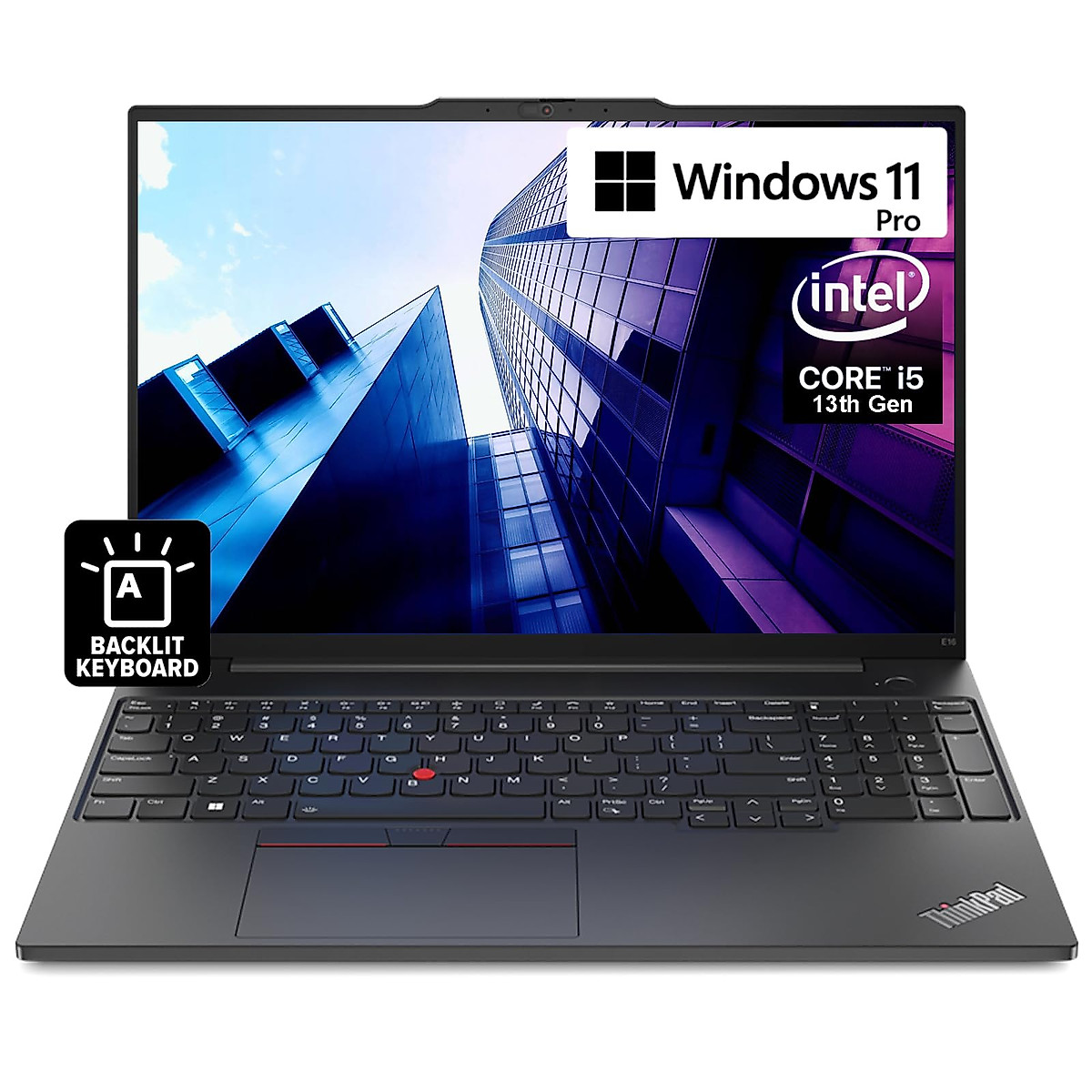 Oemgenuine Lenovo ThinkPad E16, WUXGA 16" IPS, Intel Deca Core i5-1335U (Beats i7-1255U), 16GB RAM, 1TB NVMe, FP, Backlit KB, WiFi 6 + BT, RJ-45, FHD Webcam, W11P, Business Laptop