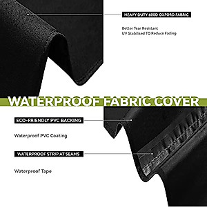 WNANAN Pizza Oven Cover for Big Horn Outdoors Gas Pizza Oven,600D Heavy Duty Waterproof Cover,Black