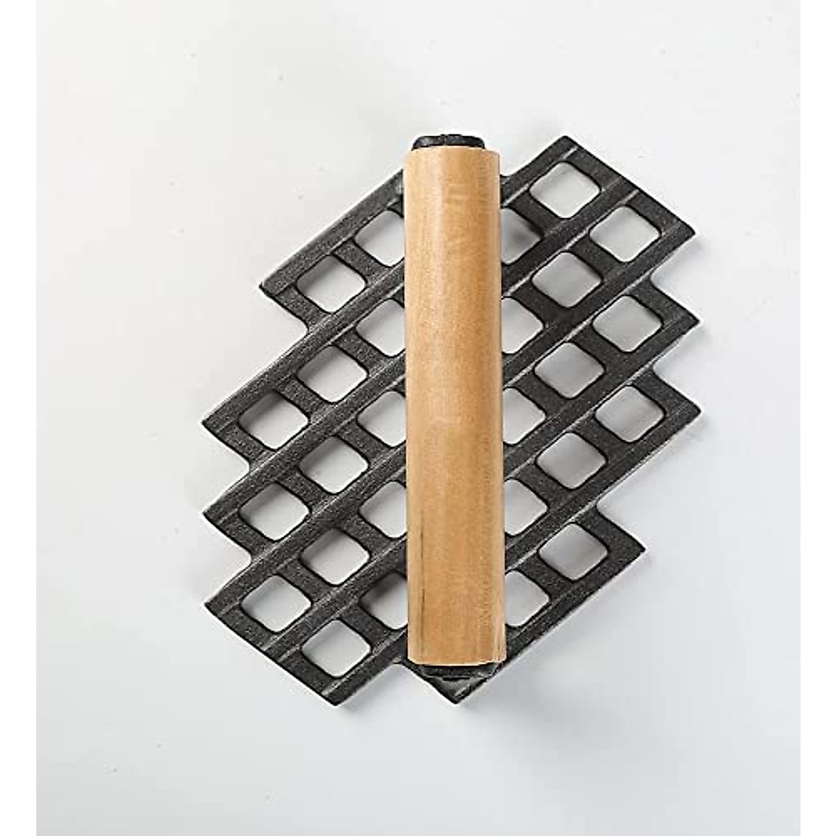 HAWOK Cast Iron Pre-Seasoned Grill Press with Wood Handle set of 2…