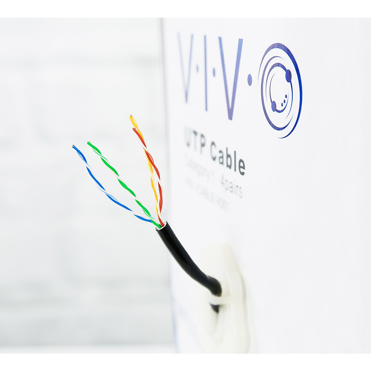 VIVO Black 500ft Bulk Cat5e, CCA Ethernet Cable, UTP Pull Box, Cat-5e Wire, Waterproof, Outdoor, Direct Burial CABLE-V011