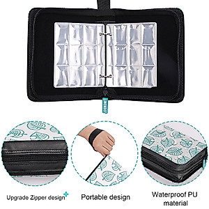 495 Pockets Binder Holder for Animal Crossing Mini Amiibo Cards, 1.3"x1" ACNH NFC Tag Game Cards Carrying Case (Leaf, Plus)