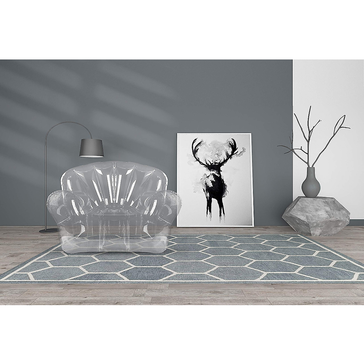 HEYOH Inflatable Chair, Transparent Clear Blow Sofa Seat for Kids, Teens Room,Funny Indoor/Outdoor Furniture for Swimming Pool,Dorm,Yard,Parties & Events -100% Waterproof & Holds 220lbs