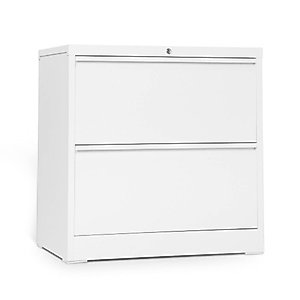 Aobabo 28.3 Inch Long Locking 2 Drawer Anti Tilt Steel Metal Office Storage Filing Cabinet with File Hanging Bar and 2 Keys, White