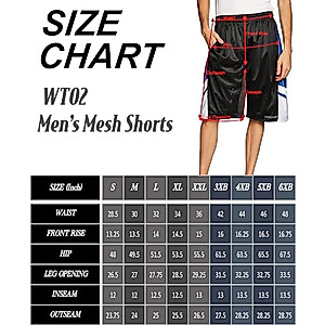 WT02 Big & Tall Men's Athletic Active Mesh Shorts, Inseam 12", Lightweight Breathable, Black/Black, 3X