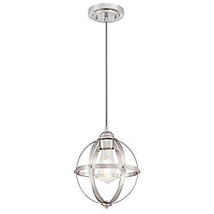 Westinghouse Lighting 6362000 Stella Mira One-Light Indoor Mini Pendant, Brushed Nickel Finish