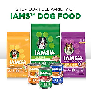 IAMS PROACTIVE HEALTH Adult Wet Dog Food Classic Ground with Chicken and Whole Grain Rice, 6-Pack of 13 oz. Cans