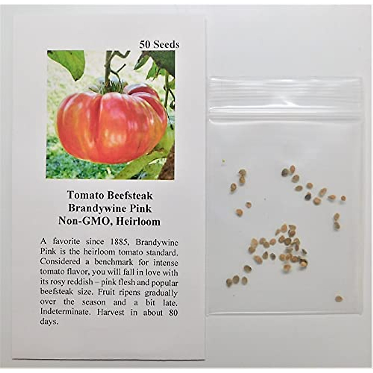 David's Garden Seeds Tomato Beefsteak Indeterminate Brandywine Pink 4533 (Pink) 25 Non-GMO, Heirloom Seeds