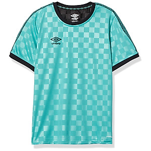 Umbro Check Diamond Perf S/s, Mint/Black Beauty, X-Large (18)